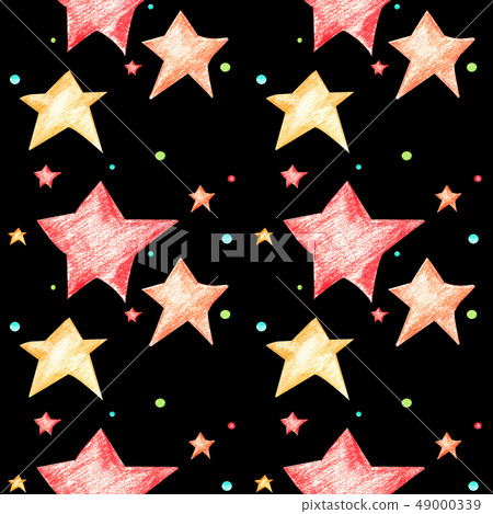 Seamless pattern with stars for kids. - Stock Illustration [49000339 ...