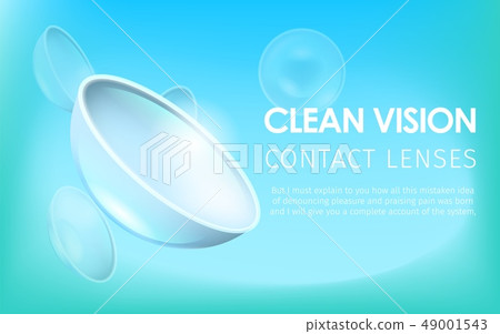 Clean Vision Banner with Breathable Contact Lenses - Stock Illustration ...