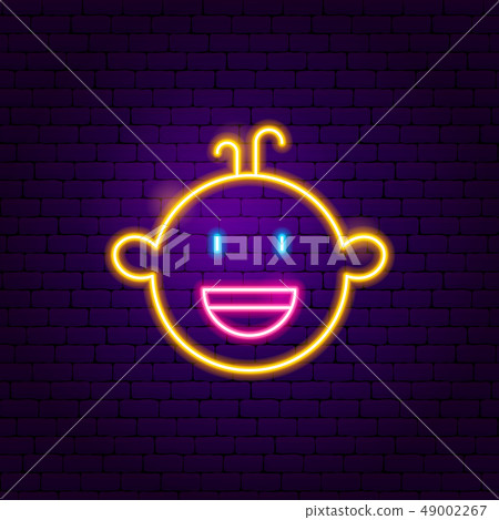 Boy Face Neon Sign - Stock Illustration [49002267] - PIXTA
