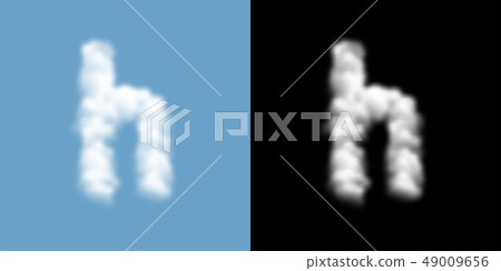 Alphabet lowercase set letter h, Cloud or smoke - Stock Illustration ...