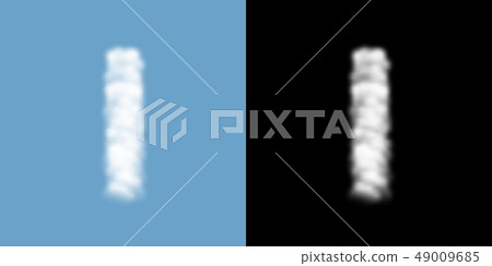Alphabet lowercase set letter i, Cloud or smoke - Stock Illustration ...