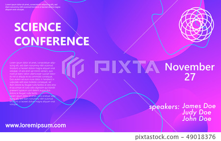 Science conference invitation design template - Stock Illustration ...