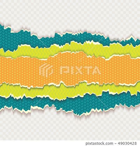 Color paper layers with different patterns and - Stock Illustration ...