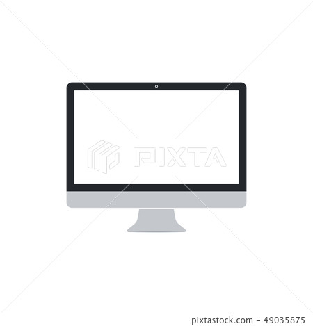 Flat desktop pc template - Stock Illustration [49035875] - PIXTA
