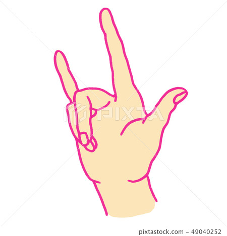 [Illustration of a hand and a finger (fox)]... - Stock Illustration ...