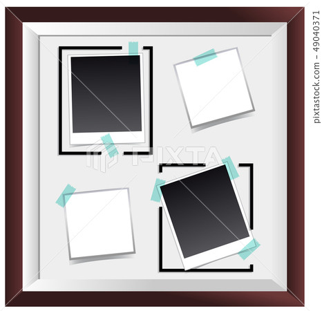 Picture frame with four empty spaces - Stock Illustration [49040371 ...