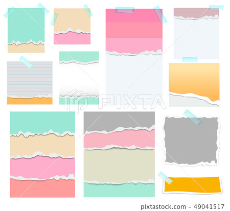 Blank paper template with colorful papers - Stock Illustration ...
