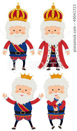 Four kings on white background - Stock Illustration [49041723] - PIXTA