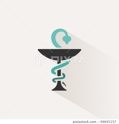 Pharmacy color icon with shadow on a bleige - Stock Illustration ...