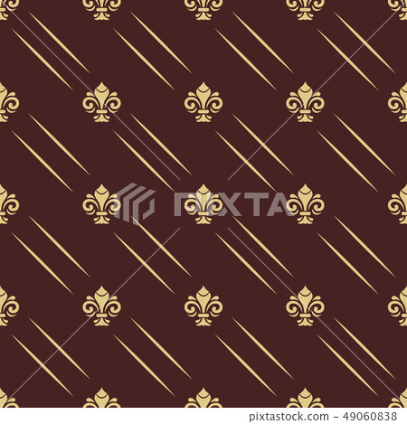 Seamless Pattern With Royal Lily-插圖素材 [49060838] - PIXTA圖庫
