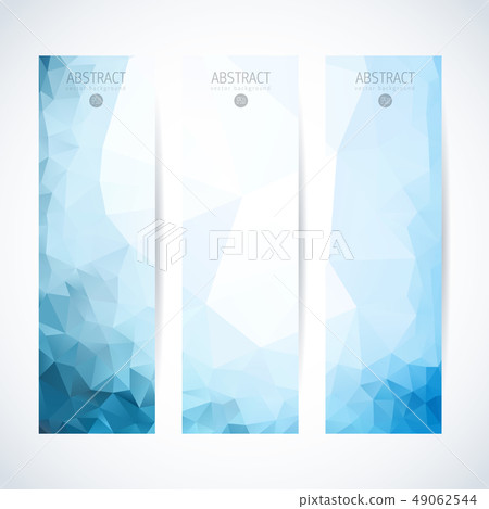 Vector banners set blue triangle background - Stock Illustration ...