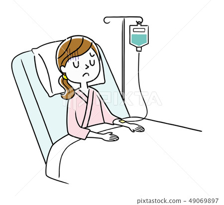 Young woman being hospitalized - Stock Illustration [49069897] - PIXTA