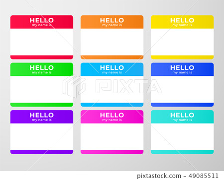 Nametag stickers set. Blind and speed dating tag - Stock Illustration ...