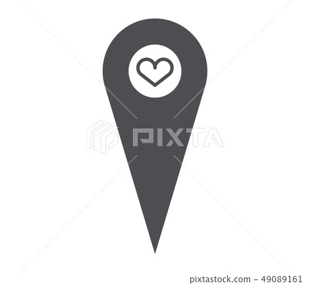 heart gps icon - Stock Illustration [49089161] - PIXTA