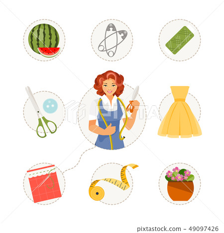 Sewing matching game vector - Stock Illustration [49097426] - PIXTA