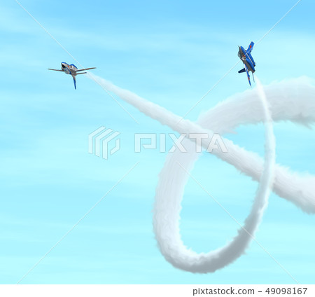 Blue Impulse 03 Flight 6 Corkscrew - Stock Illustration [49098167] - PIXTA