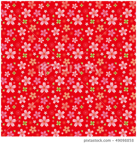 Cherry pattern background red - Stock Illustration [49098858] - PIXTA