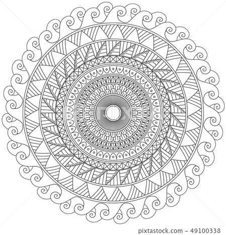 Mandala Intricate Patterns. Vintage decorative pat - Stock Illustration ...