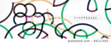 Curly lines abstract background, color... - Stock Illustration ...