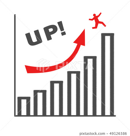 上漲圖（經濟，業績，股價）-插圖素材 [49126386] - PIXTA圖庫