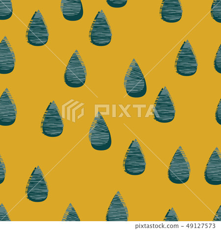 Raindrop design. Scandinavian style seamless... - Stock Illustration ...