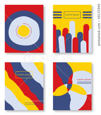 Set of creative posters with abstract element - Stock Illustration ...