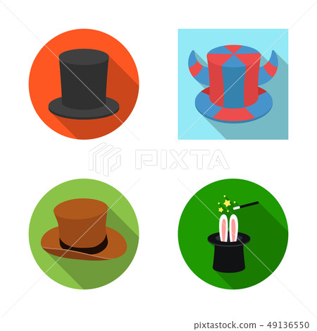 Isolated object of hat and derby symbol. Set of... - Stock Illustration ...