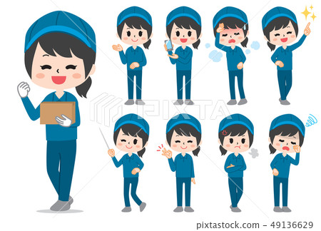 Moving women set - Stock Illustration [49136629] - PIXTA