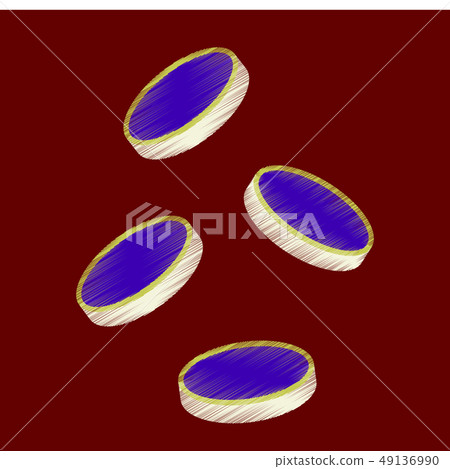 flat shading style icon Coins finance - Stock Illustration [49136990 ...
