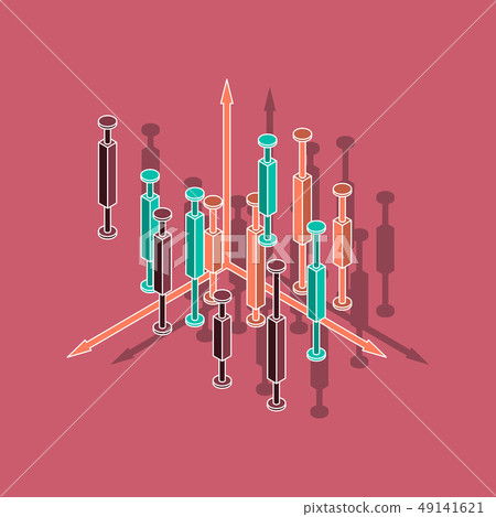 paper sticker on stylish background Economic chart - Stock Illustration ...