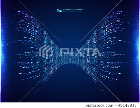 Abstract technology square pattern blue design - Stock Illustration ...