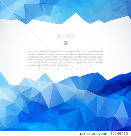 Blue triangle background banner brochure template - Stock Illustration ...