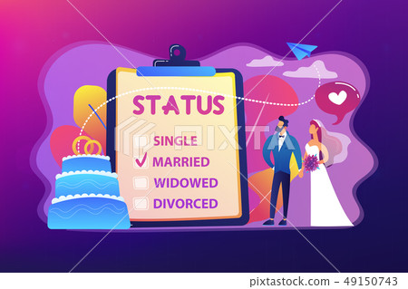 Relationship status concept vector illustration.-插圖素材 [49150743] - PIXTA圖庫