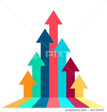 Arrow raising - Stock Illustration [49158447] - PIXTA