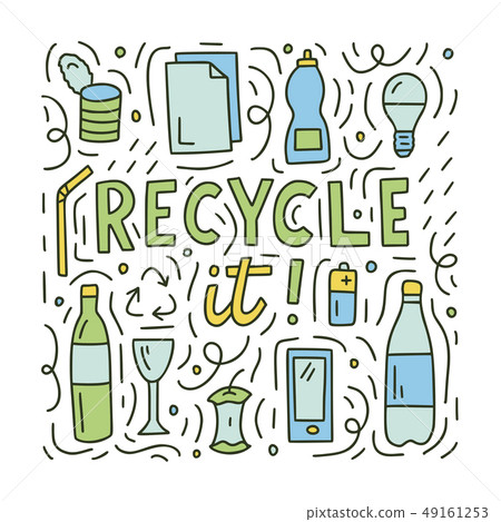Recycle doodle concept - Stock Illustration [49161253] - PIXTA