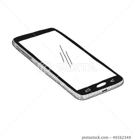 Sketch smartphone. - Stock Illustration [49162349] - PIXTA