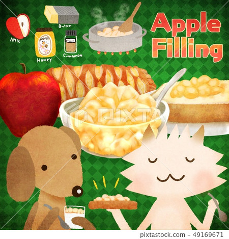 Apple filling cooking - Stock Illustration [49169671] - PIXTA