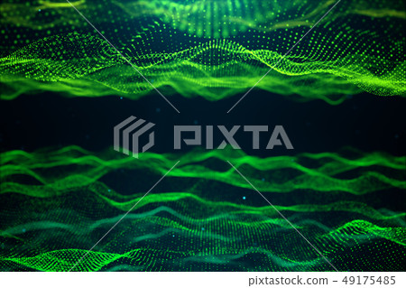 Abstract data technology. Digital landscape... - Stock Illustration ...