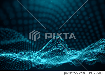 Data technology, abstract global network. Wave... - Stock Illustration ...