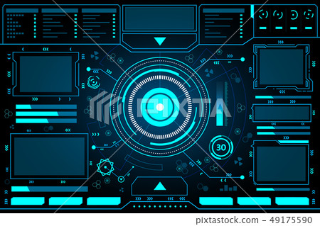 Control panel abstract Technology Interface hud - Stock Illustration ...