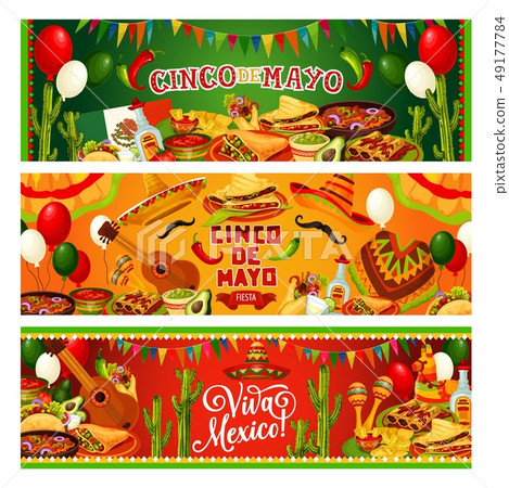 Cinco de Mayo, Mexican holiday guitar and sombrero - Stock Illustration ...