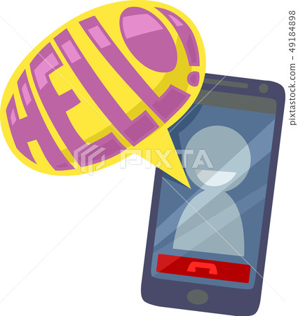Mobile Call Hello Illustration - Stock Illustration [49184898] - PIXTA