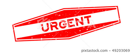 Grunge red urgent word hexagon rubber seal stamp - Stock Illustration [49203069] - PIXTA