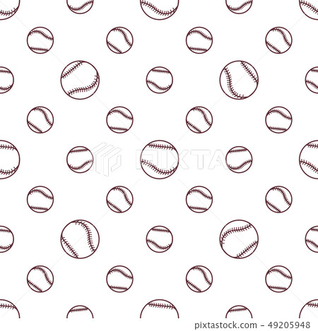 Vector sports seamless pattern with baseball balls - Stock Illustration ...