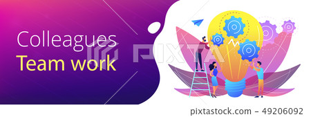 Teamwork concept banner header. - Stock Illustration [49206092] - PIXTA