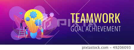 Teamwork concept banner header. - Stock Illustration [49206093] - PIXTA