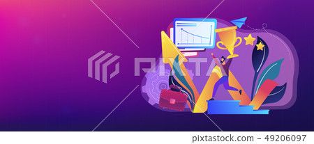 Business success concept banner header. - Stock Illustration [49206097 ...
