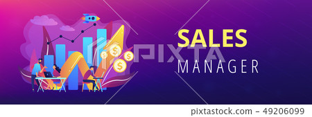 Sales growth concept banner header. - Stock Illustration [49206099] - PIXTA