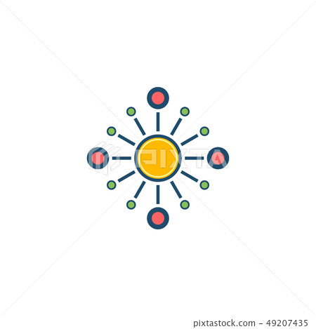Node Flat Vector Icon. - Stock Illustration [49207435] - PIXTA