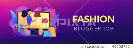 Fashion blog concept banner header. - Stock Illustration [49208752] - PIXTA
